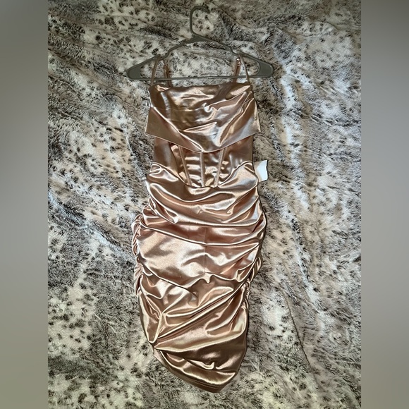 Hera Collection | Dresses | Champagne Satin Corset Dress | Poshmark
